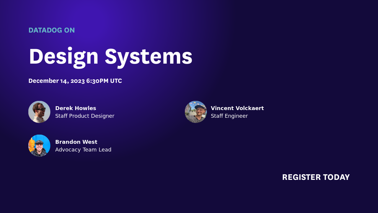 Datadog on Design Systems | Datadog on...