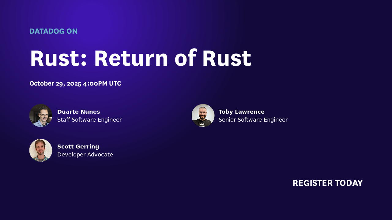 Datadog on Rust: Return of Rust | Datadog on...