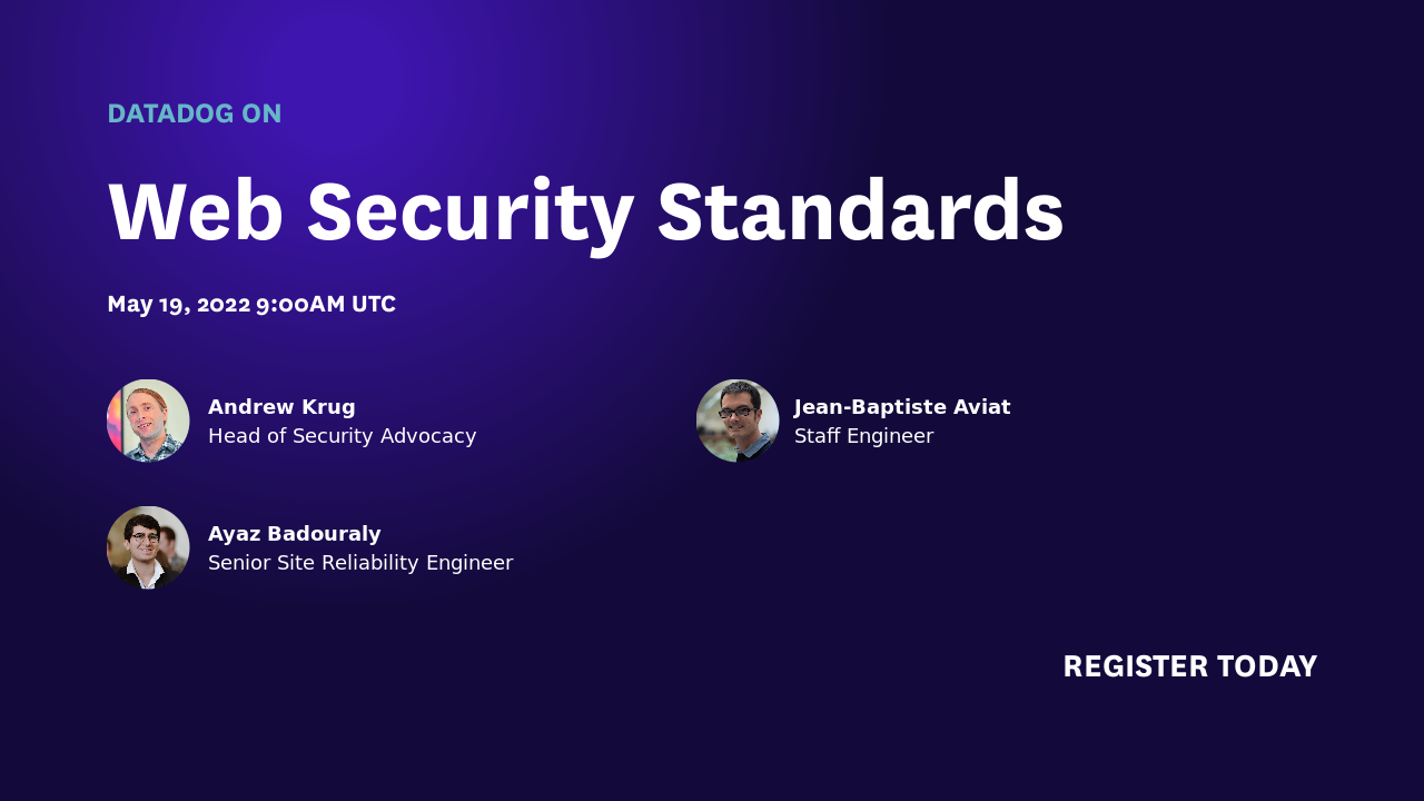 Datadog on Web Security Standards | Datadog on...